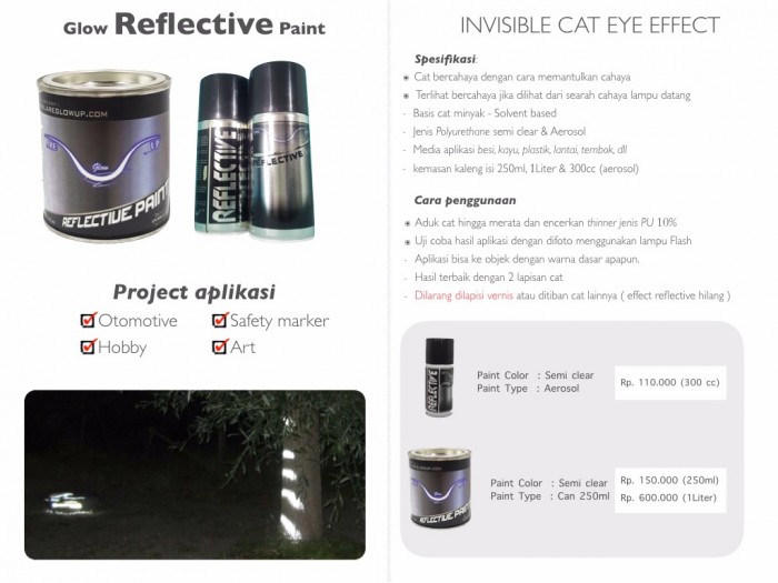 CAT REFLECTIVE/CAT MENYALA JIKA KENA SINAR CAHAYA – JOGJA SAFETY