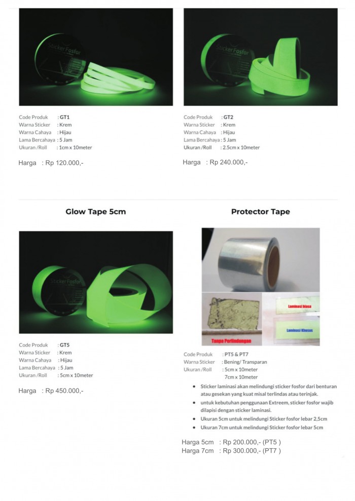 STIKER FOSFOR/STICKER FOSFOR/GLOW IN THE DARK – JOGJA SAFETY